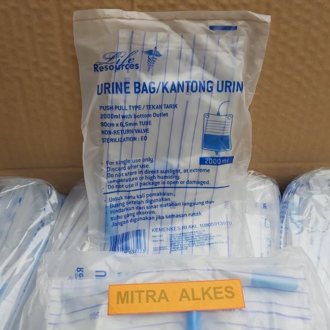 Jual Urine bag 2000ml. Urin bag. Drainage bag. Kantong urin 2000 ml ...