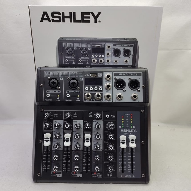 Jual Mixer Ashley Option 402 Original 4 Channel PC Soundcard Bluetooth | Shopee Indonesia