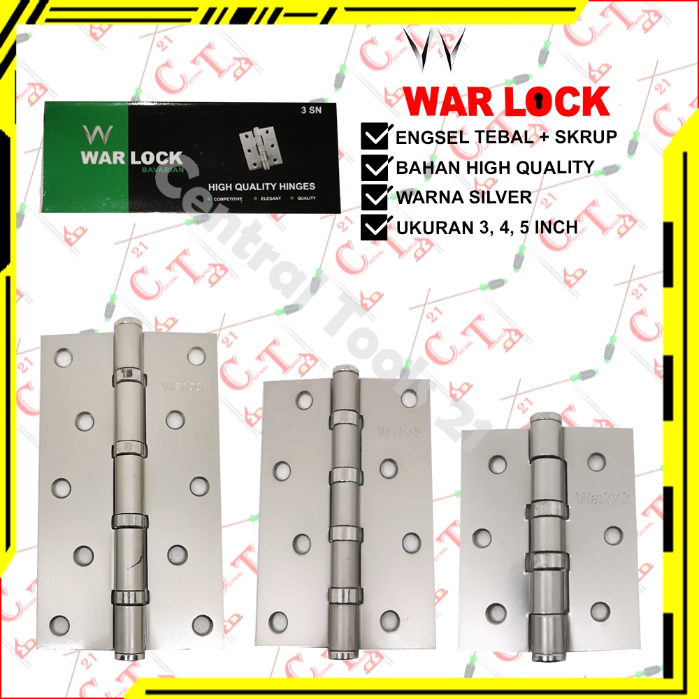 Jual Engsel Tebal Warlock Stainless Ukuran 3 Inch 4 Inch 5 Inch ...