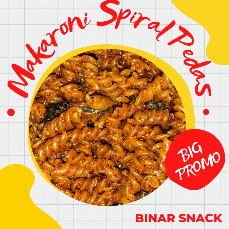 Jual Binar Snack - Cemilan Pedas Makaroni Spiral Pedas Bumbu Basah ...
