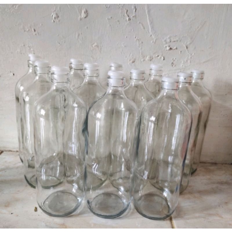 Jual botol kaca bensin/botol jamu 1000ml/1L | Shopee Indonesia