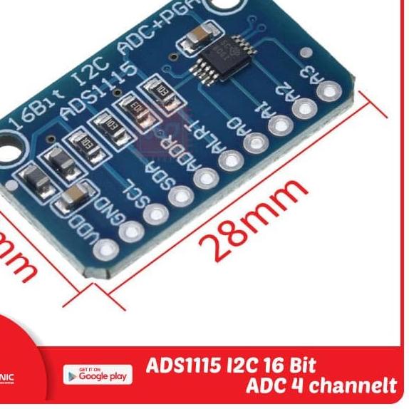 Jual ADS1115 16 BIT I2C ADC 4 CHANNEL ANALOG TO DIGITAL MODULE | Shopee ...