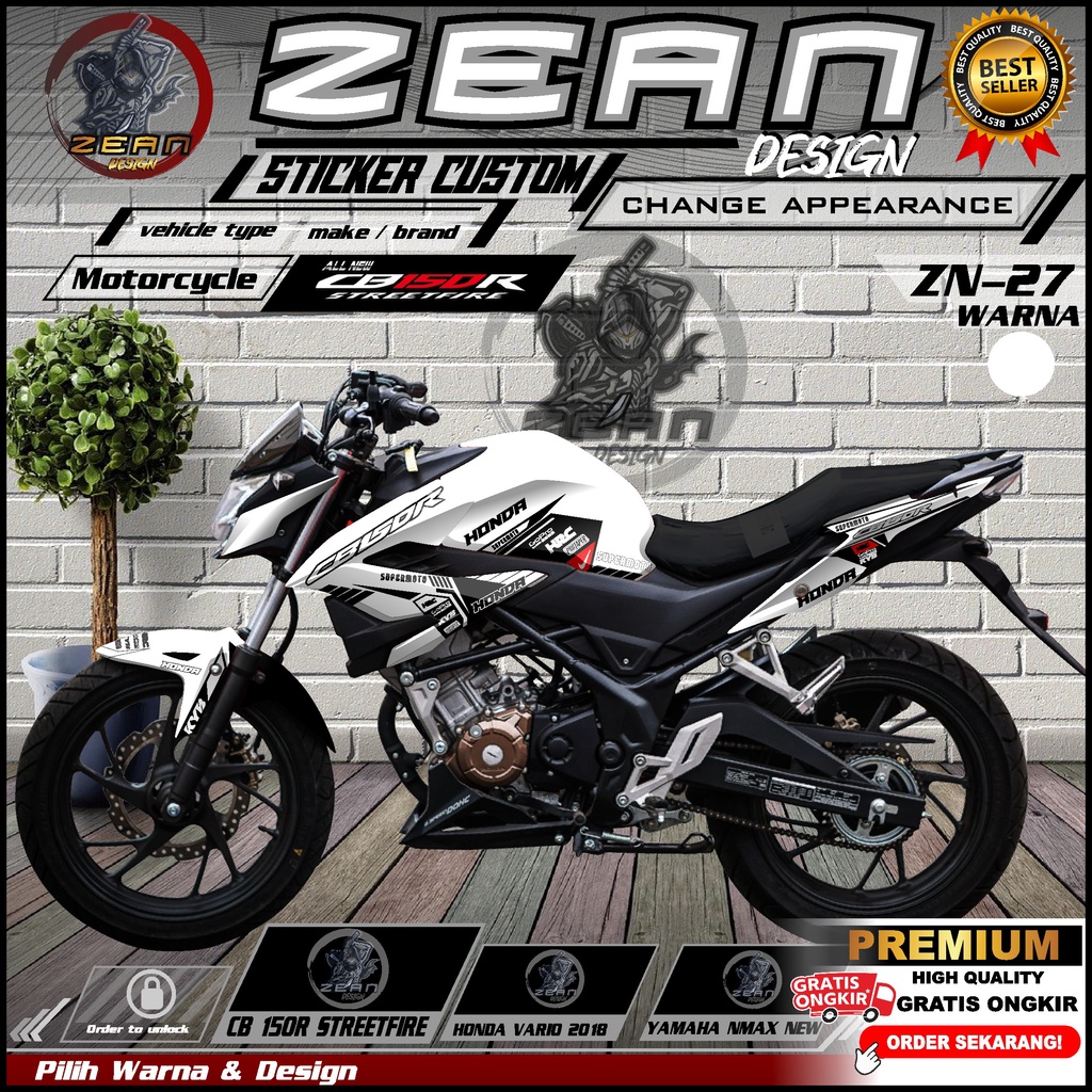 Jual (COD) Decal Sticker Striping Motor CB 150R Streetfire Fullbody ...