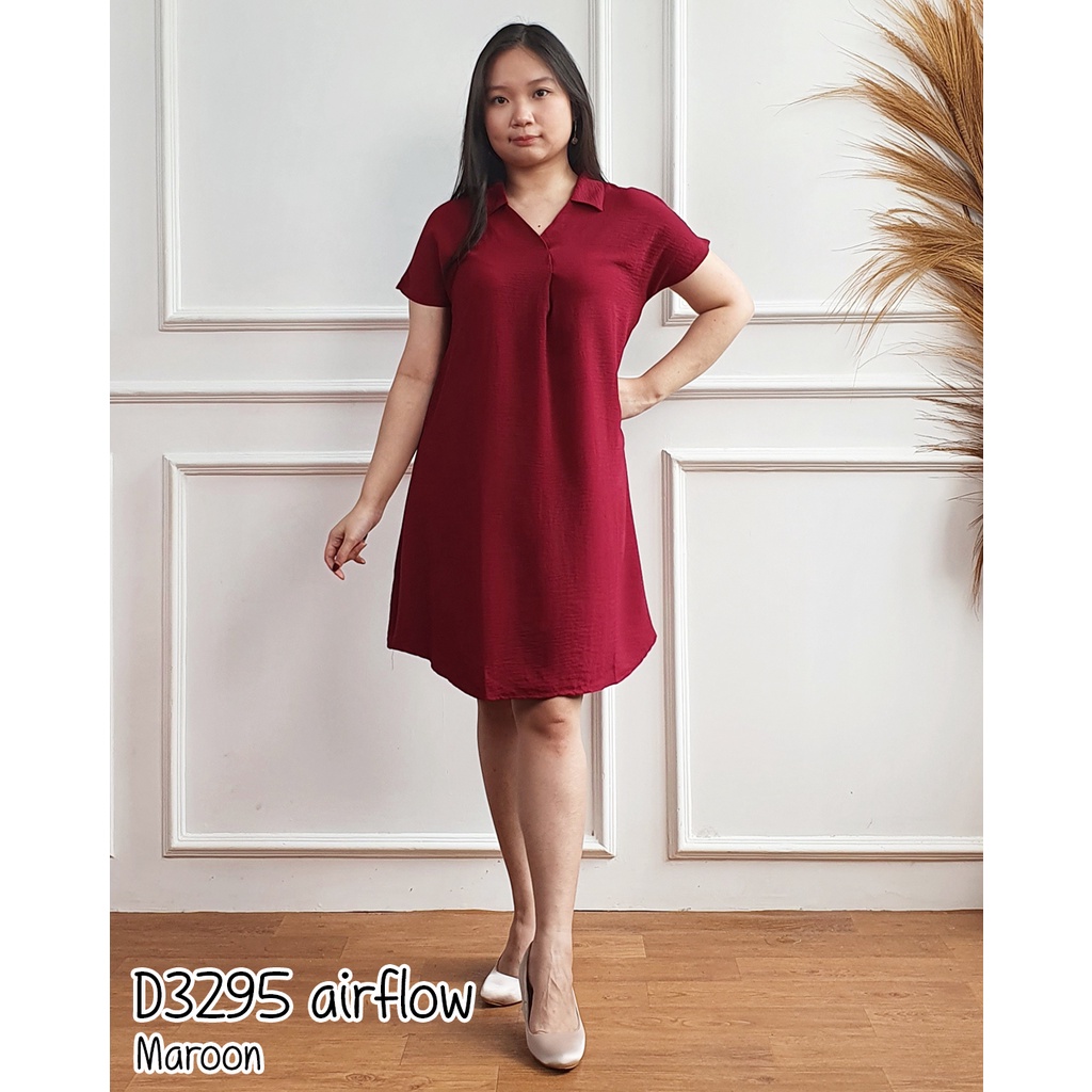 Jual MISSOL dress polos casual lengan pendek midi 3295 D3295 | Shopee ...
