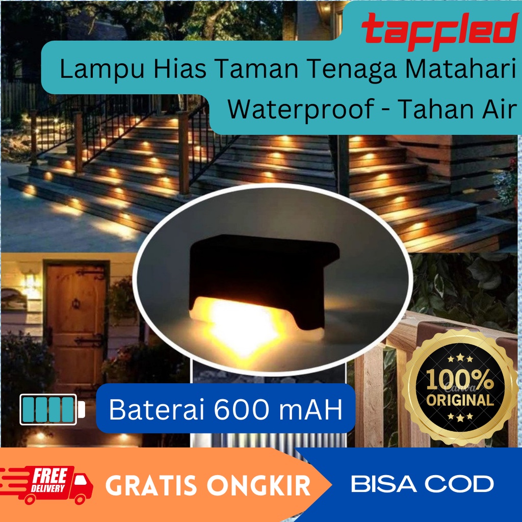 Jual TaffLED Lampu LED Tangga Outdoor Teras Luar Rumah Tenaga Matahari ...