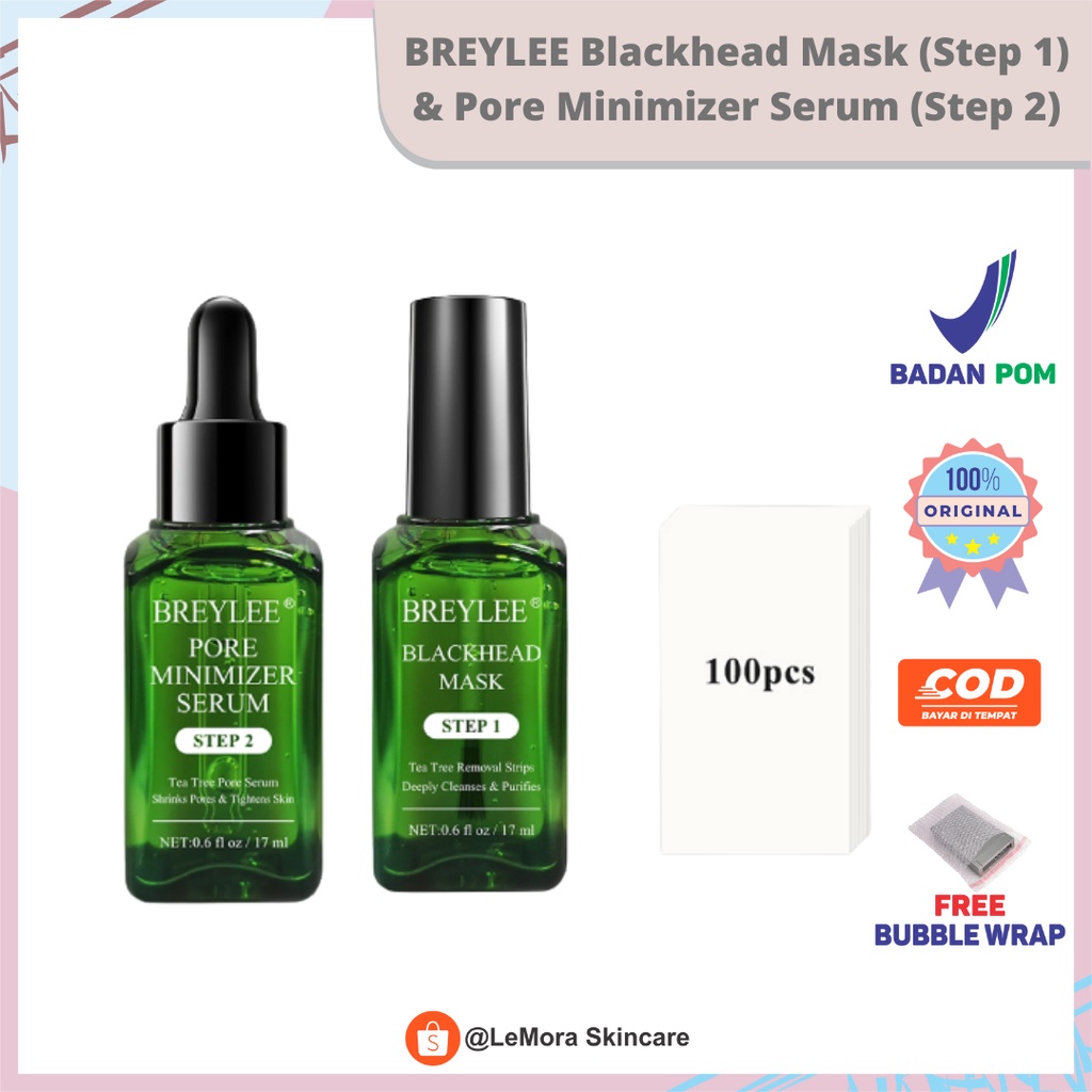 Jual BREYLEE Blackhead Mask (Step1)+Kertas Refill & Pore Minimizer ...