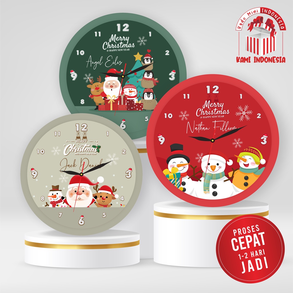 Jual SOUVENIR NATAL JAM MEJA HADIAH MERRY CHRISTMAS | Shopee Indonesia