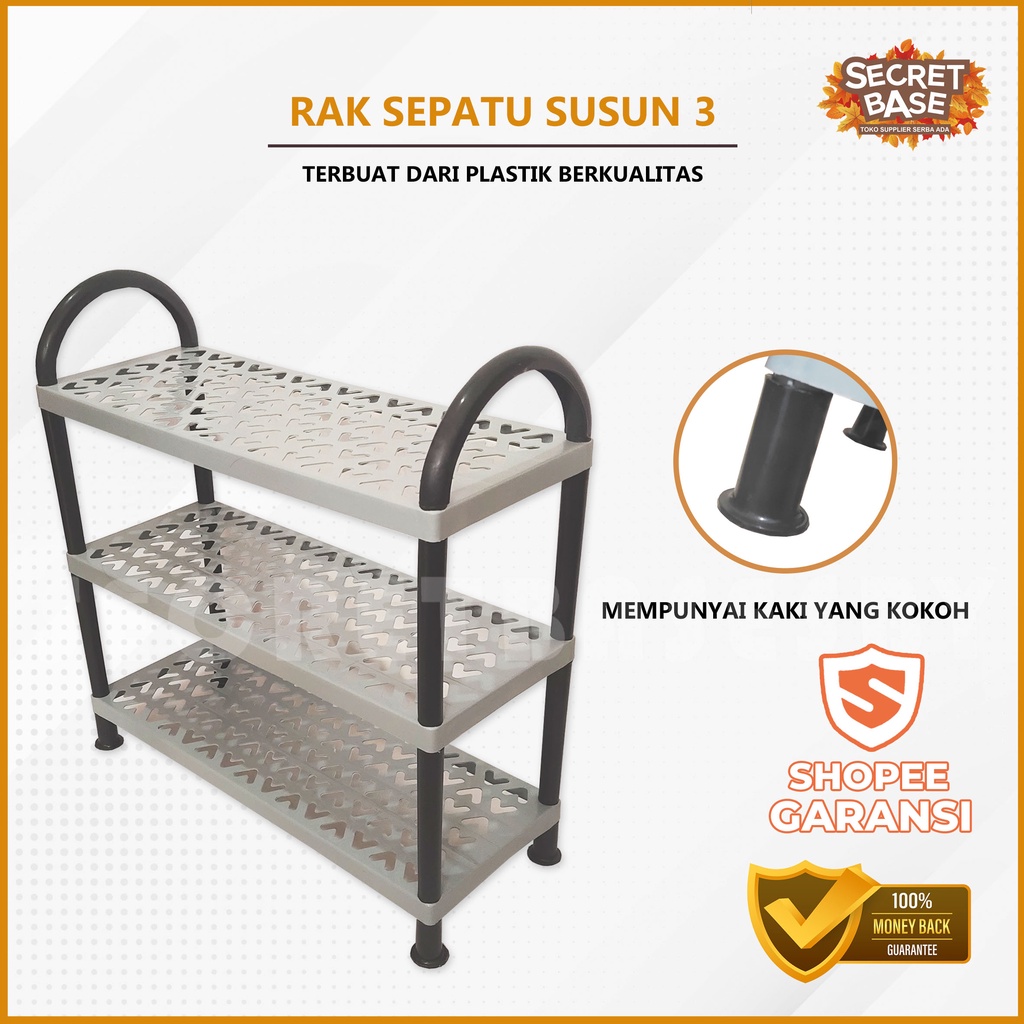 Jual RAK SEPATU 3 SUSUN - Rak Besar / Tempat Sandal / Rak Sepatu Kokoh ...