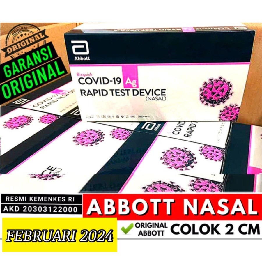 Jual Abbot Test Swab Antigen Abbott Nasal Bioquick 1pcs Rapid Antigen ...
