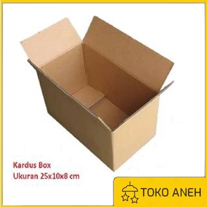 Jual Kardus Box Coklat Packing Ukuran 25x10x8 cm Centimeter Bahan Tebal ...