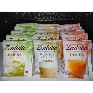 Jual zenlatte minuman instan bubuk matcha thai tea milk tea kemasan ...