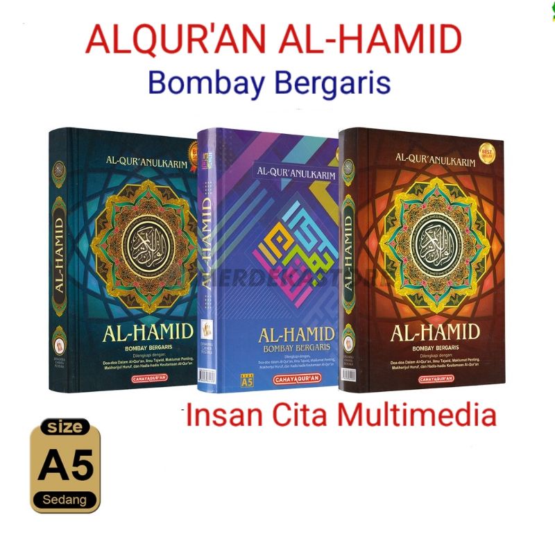 Jual Al quran Al Hamid A5 Bombay Bergaris Non Terjemah | Shopee Indonesia
