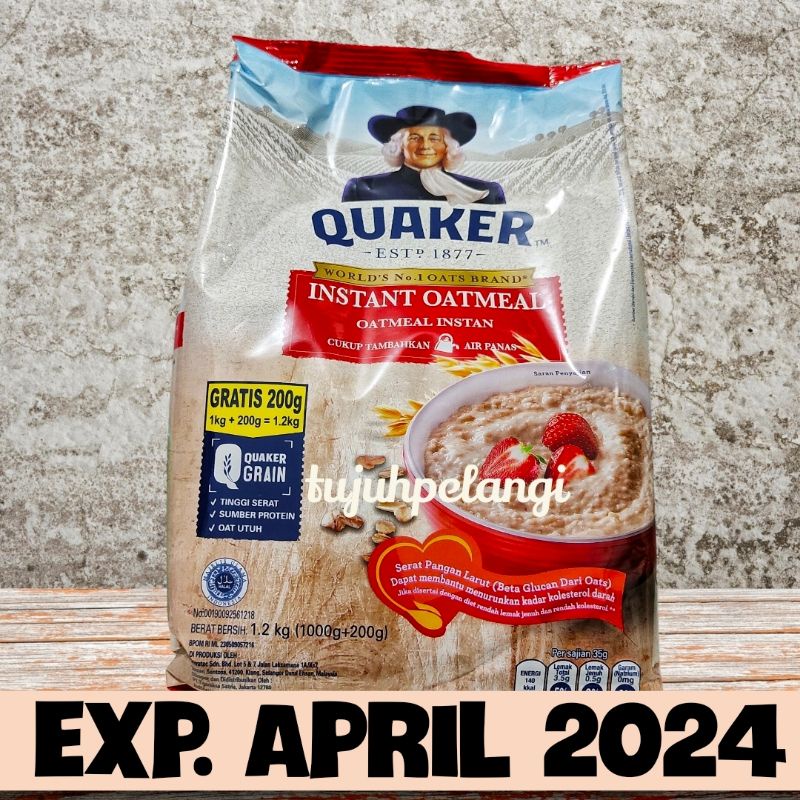 Jual Quaker Instant Oatmeal 1200 Gram Merah - Oat | Shopee Indonesia