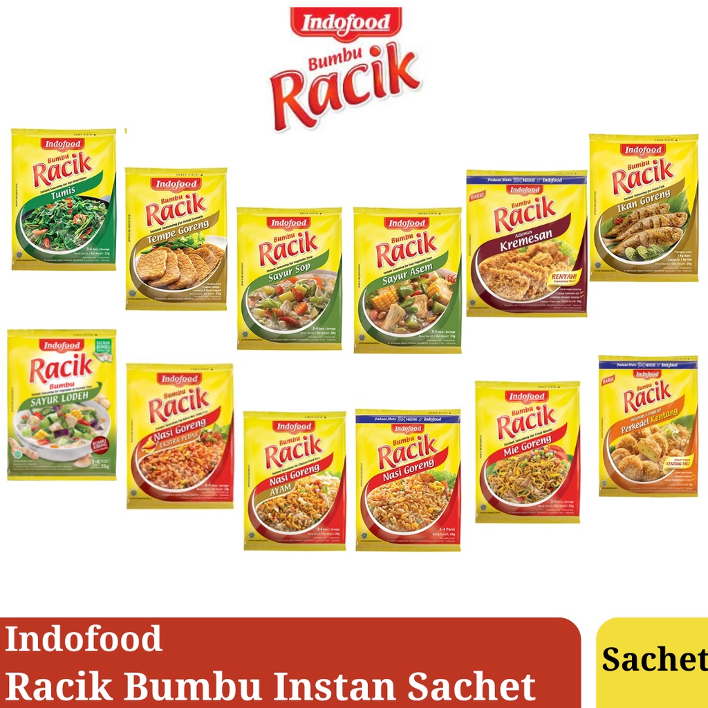 Jual Racik Indofood Bumbu Instan Sachet / Bumbu Masak Instan | Shopee ...