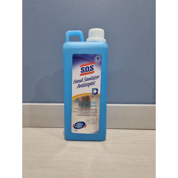 Jual SOS Hand sanitizer antiseptic liquid cair 1L 1 Liter | Shopee ...