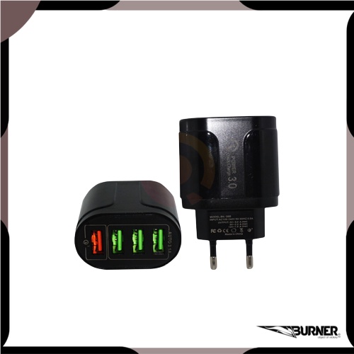 Jual CHARGER 4 USB QUALCOMM 3.0 FAST CHARGING 4 Port USB CASAN charger ...