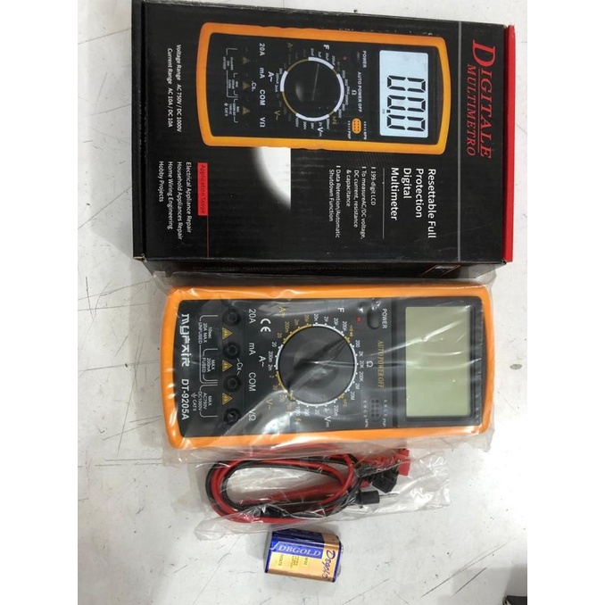 Jual Avometer digital / multimeter digital DT-9205A Myfair | Shopee ...