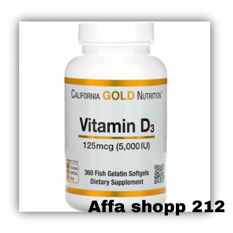 Jual Vitamin D3 Vit D-3 5000IU 90 Softgels California Gold Nutrition ...