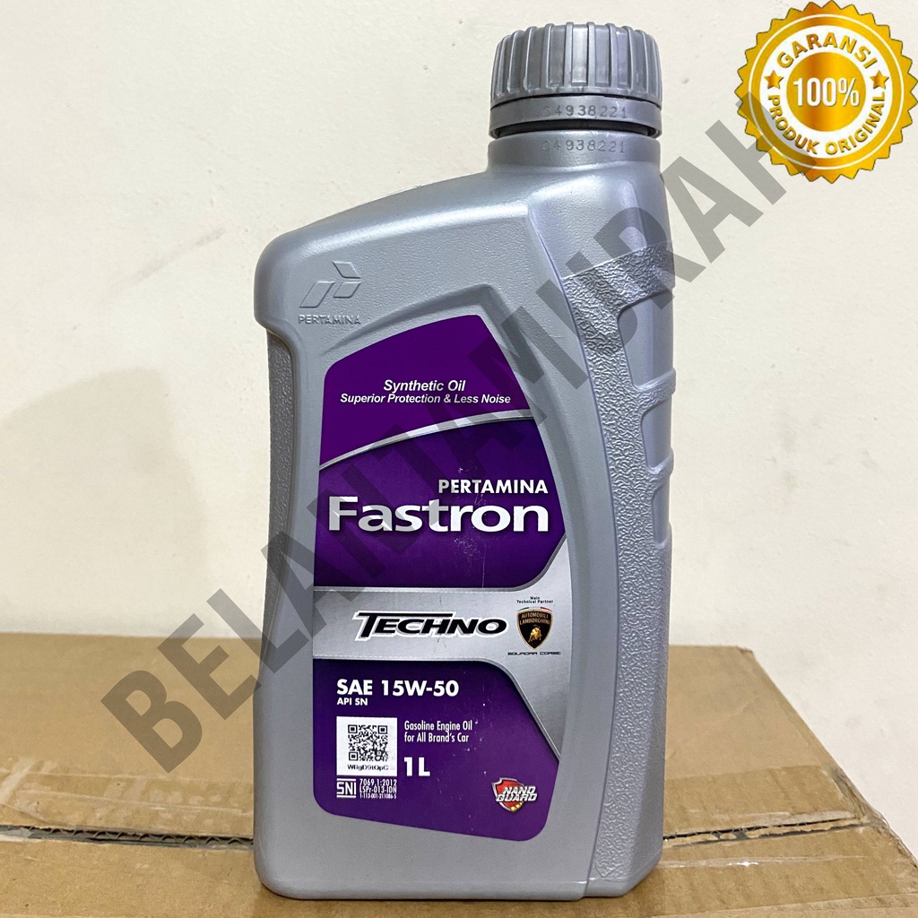 Jual Oli Pertamina Fastron Techno Ungu 15w-50 API SN 1 Liter 100% ASLI ...