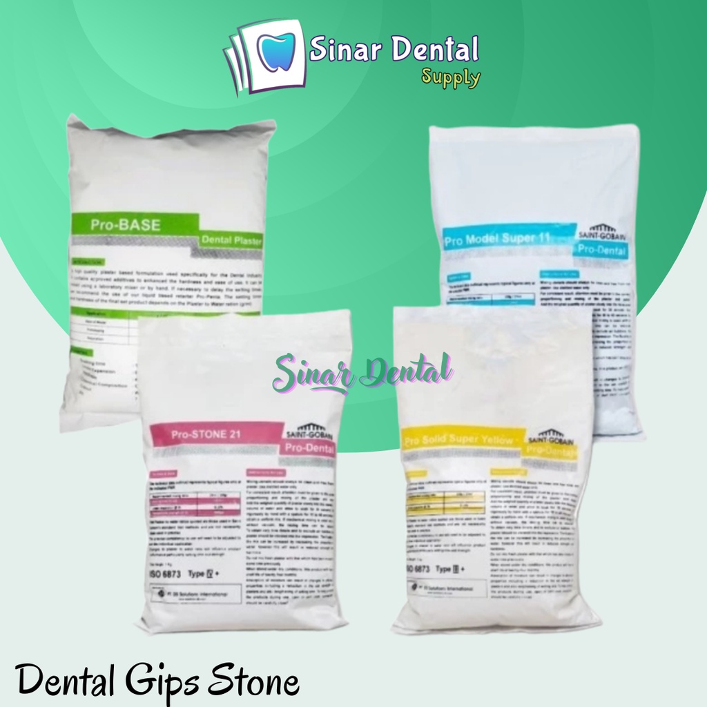 Jual Dental gip stone gips biru gipsum probase type I II III IV bahan ...