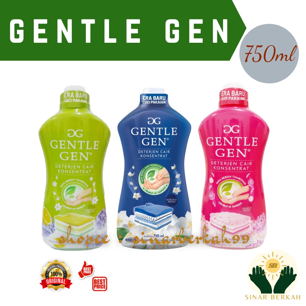Jual Gentle Gen Deterjen Cair 750/// 700 ML All Varian | Shopee Indonesia