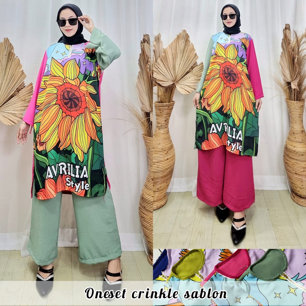 Jual Setelan tunik sablon bunga matahari full sablon || setelan tunik ... Jual Setelan tunik sablon bunga matahari full sablon || setelan tunik ...
