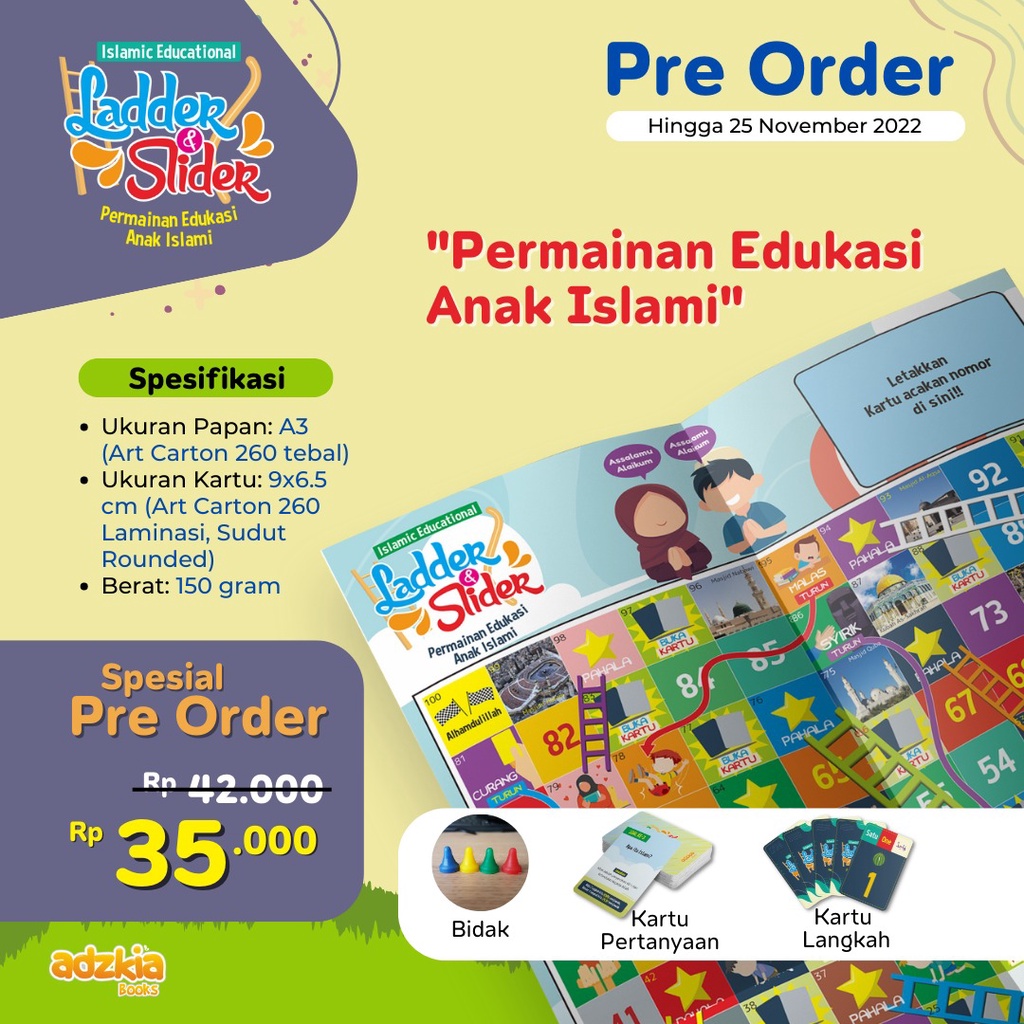 Jual Ladder Dan Slider Permainan Edukasi Anak Islami Ular Tangga Dengan ...
