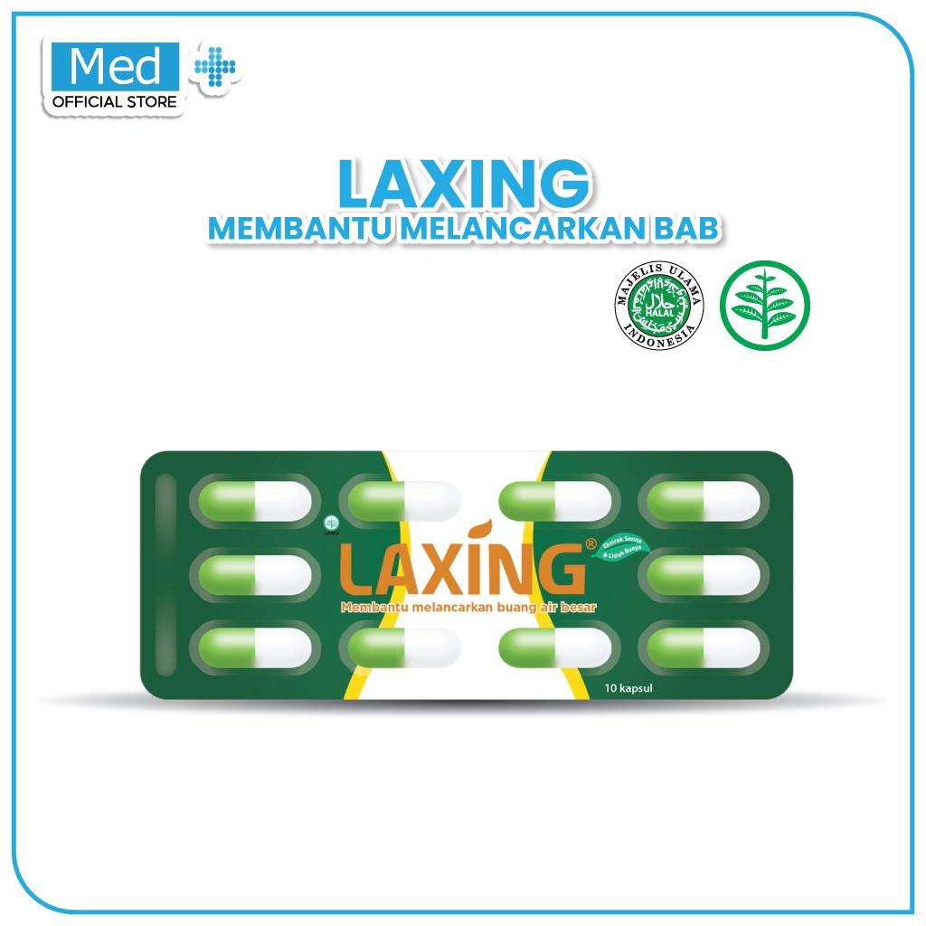 Jual Med+ Laxing Melancarkan Buang Air Besar (BAB) 1 Blister @10 Kapsul ...