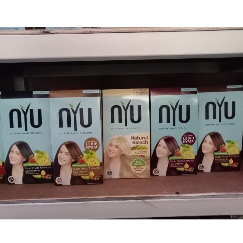 Jual NYU HAIR COLOUR Cat Rambut Natural (TANPA AMONIA) | Shopee Indonesia