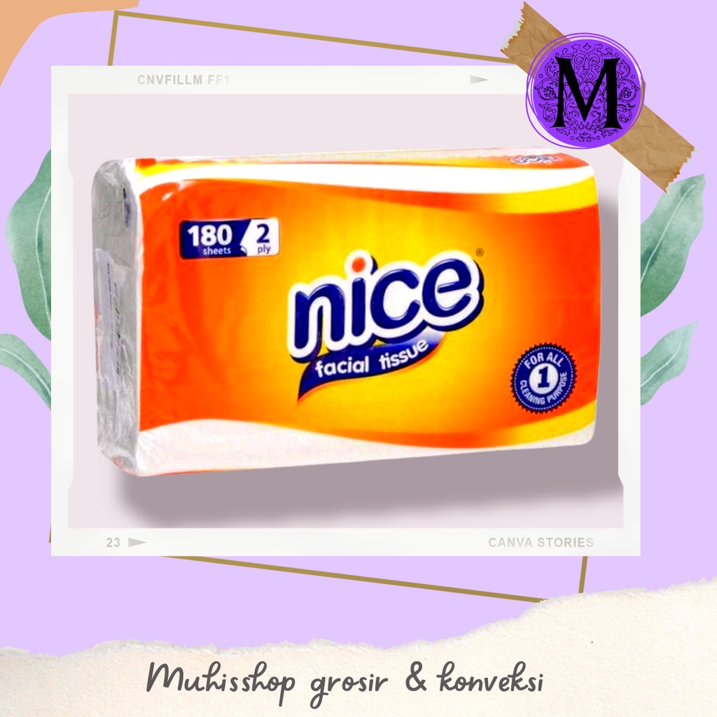 Jual Tisu Nice 180 Sheets / Kertas Tissue Wajah Tisue Muka Satuan Murah ...