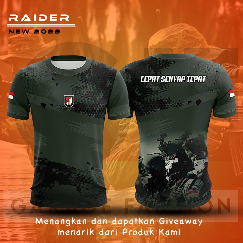 Jual JERSEY RAIDER/TNI AD TERBARU / KUALITAS PREMIUM / FULL PRINT/ COD ...