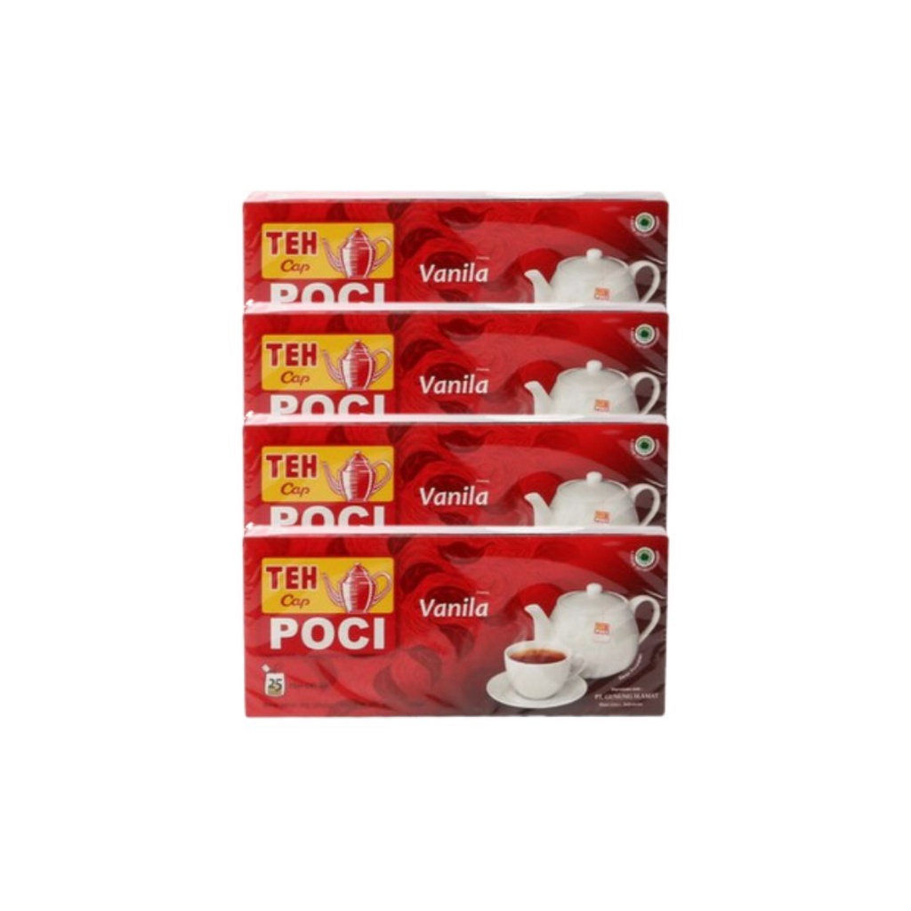 Jual Teh Celup Cap Poci Vanilla 4 x 25 pcs | Shopee Indonesia