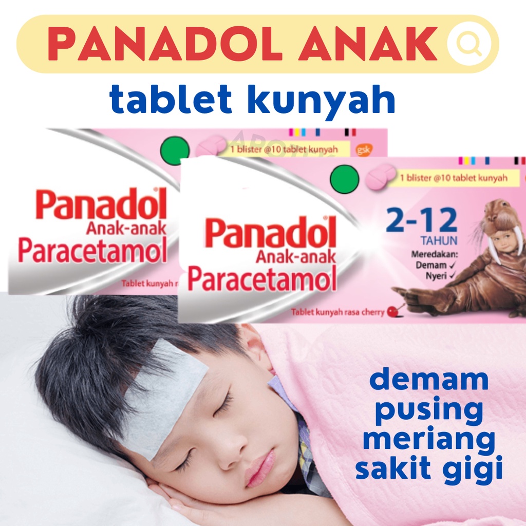 Jual Panadol Anak 120mg strip @ 10 tablet kunyah | Shopee Indonesia