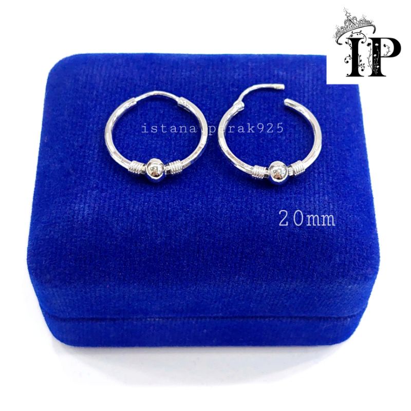 Jual Anting Perak Asli Silver Wanita 925 Lapis Emas Putih Model Gipsi Pentol - Perhiasan Perak ...