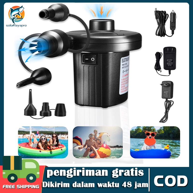 Jual Pompa angin elektrik, Pompa inflatable listrik 3 katup kepala/Pompa Angin Listrik/kolam ...