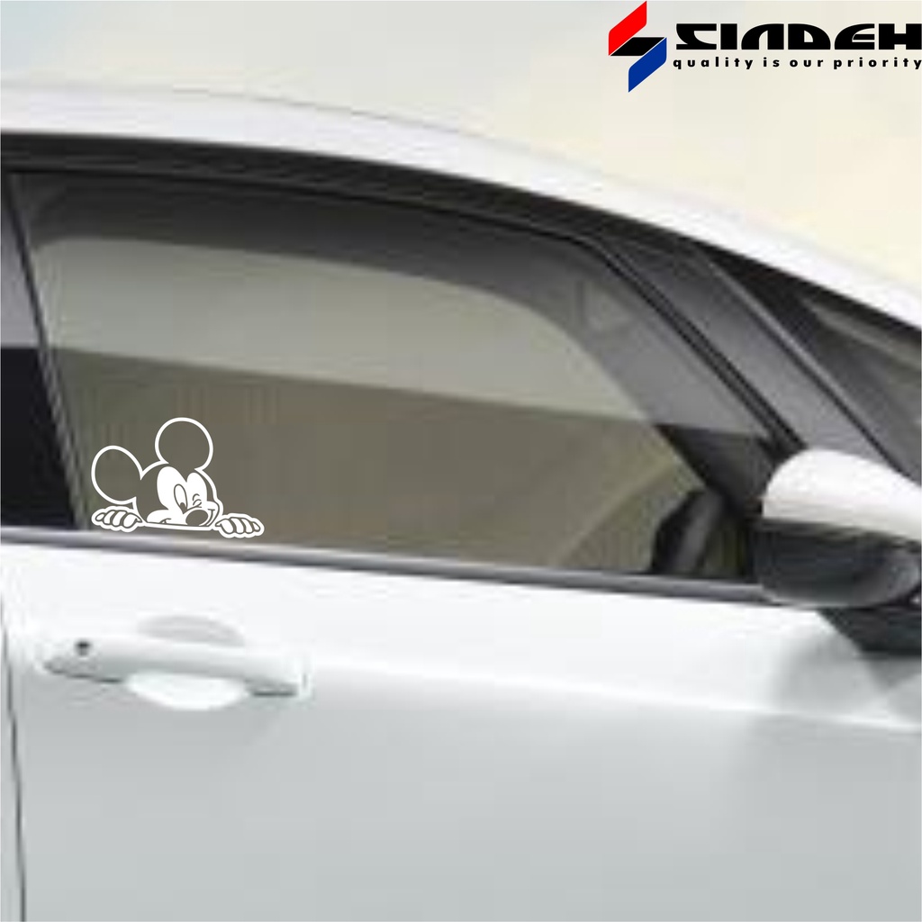 Jual STIKER MICKEY MOUSE PEEKING NGINTIP LUCU CUTTING STICKER MOBIL ...