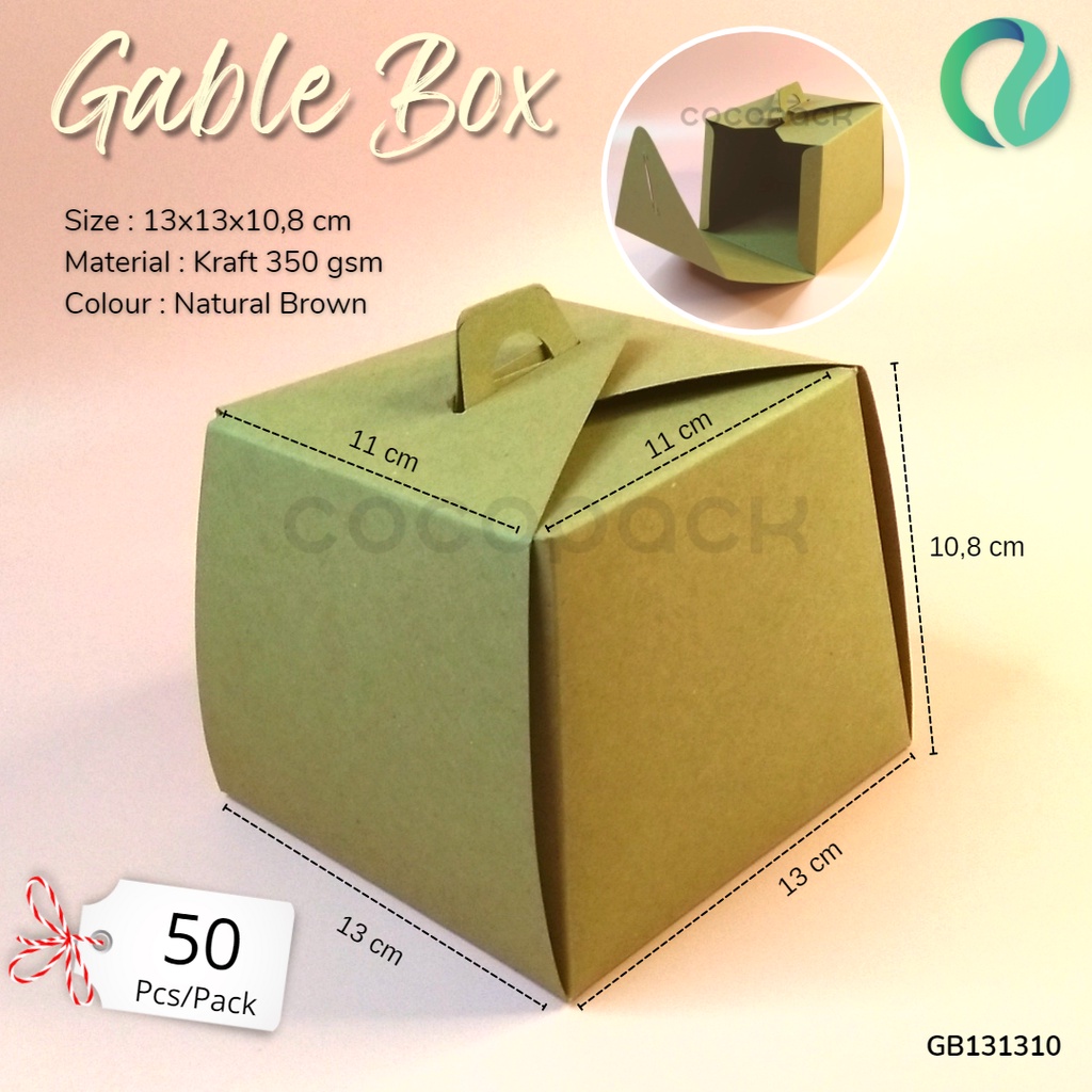 Jual Gift Box Mini Cake Box Kotak Serbaguna 13x13x10 cm 10 PCS | Shopee ...