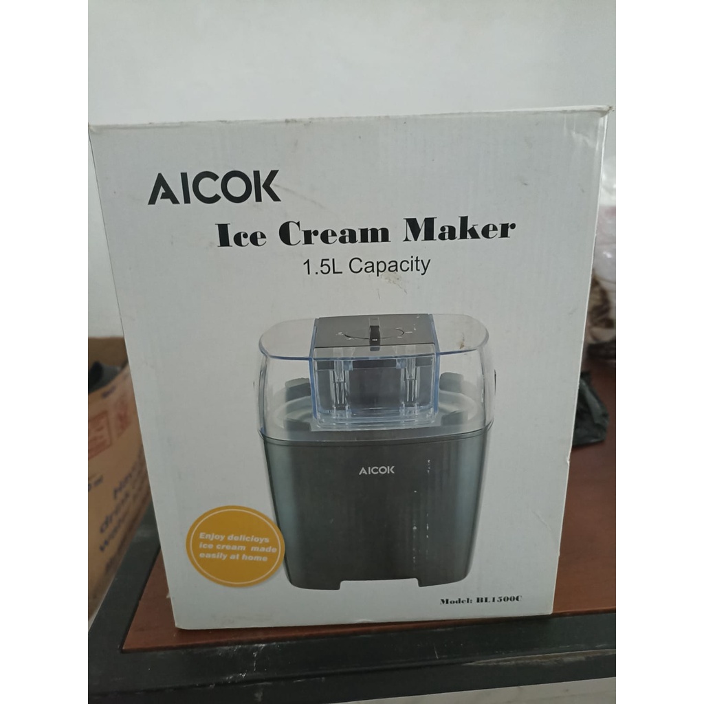 AICOOK Ice Cream Machine Yoghurt Sorbet Ice Cream Maker With Timer Ice ...