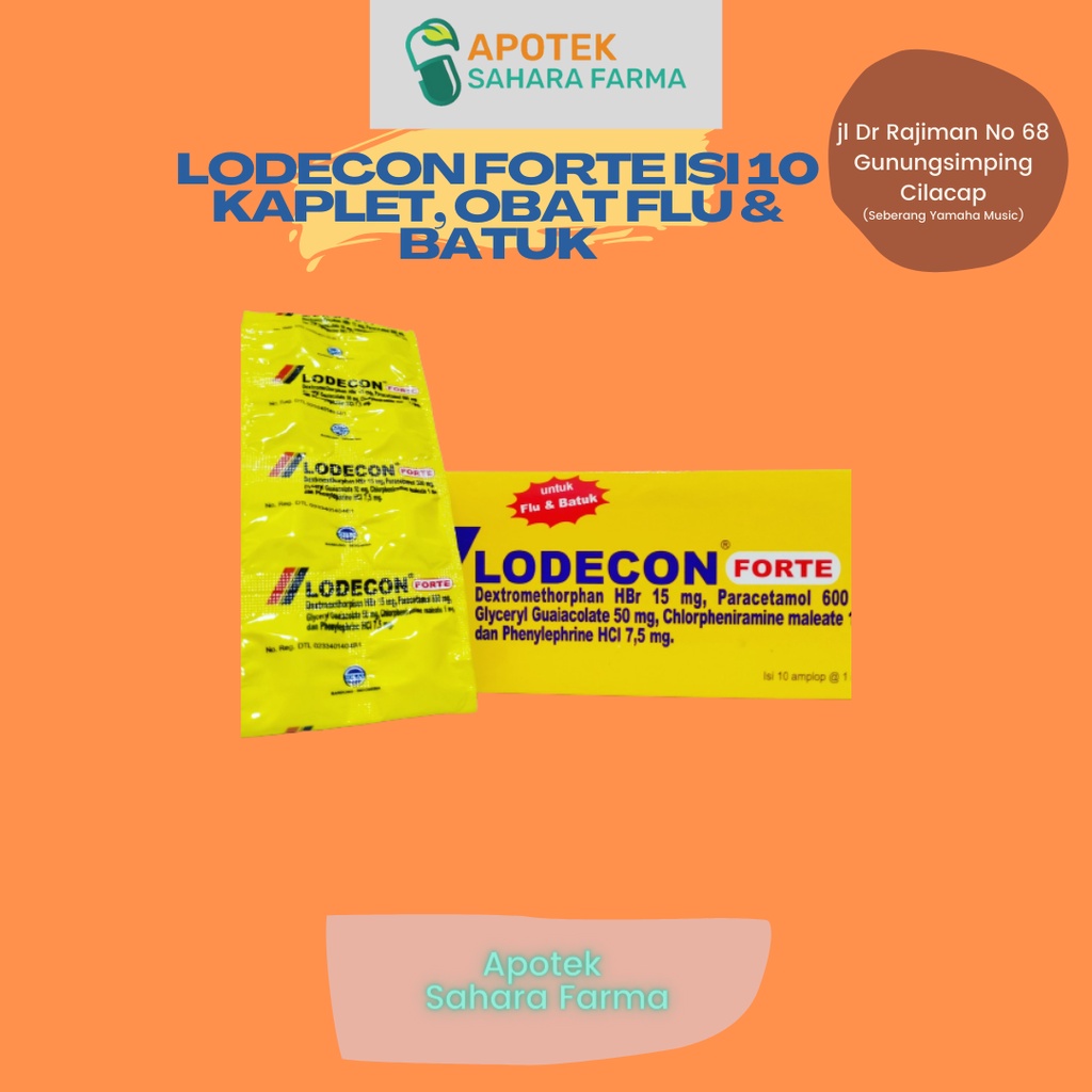 Jual Lodecon forte 10 kaplet, obat flu & batuk | Shopee Indonesia