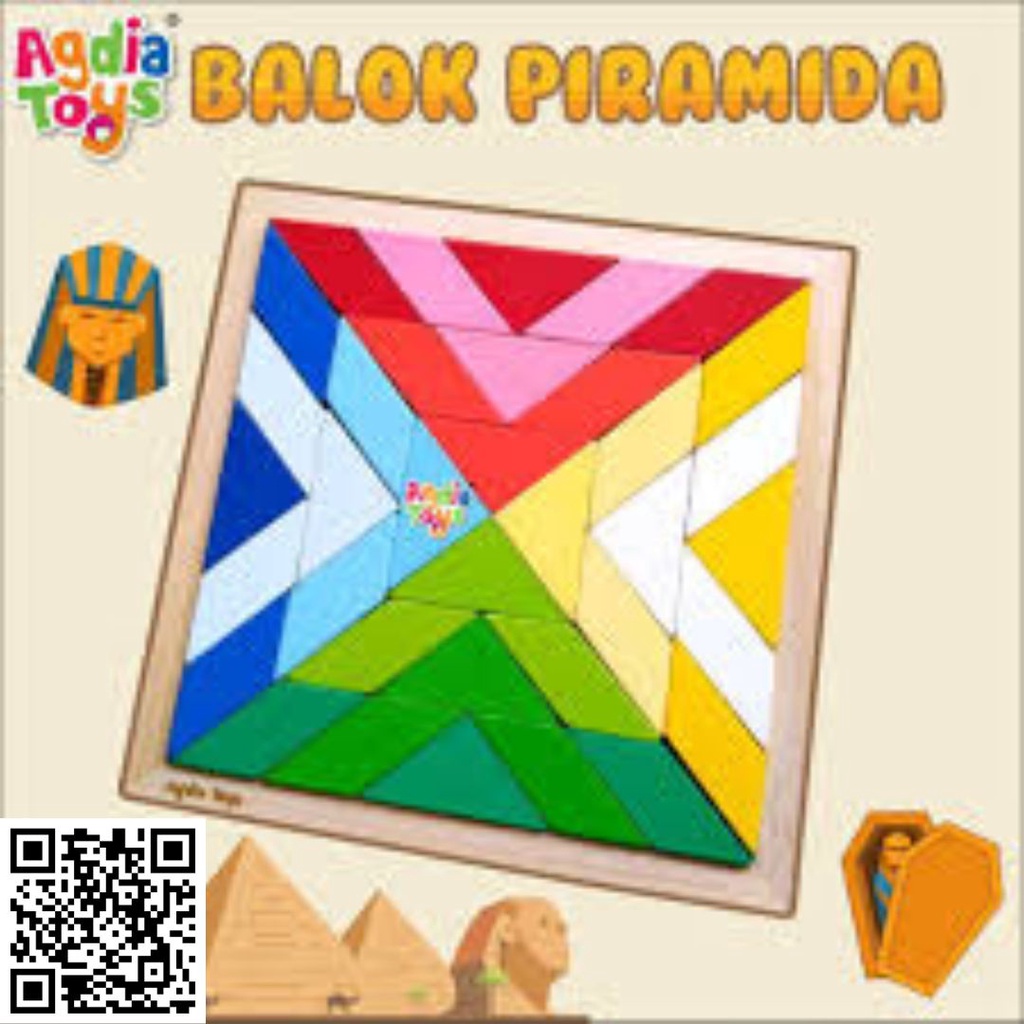 Jual Mainan Kayu Edukasi Balok Piramida | Shopee Indonesia