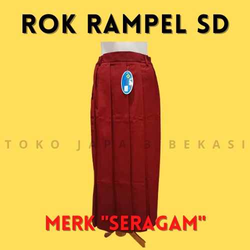 Jual Rok SD panjang/Rok SD Merah Panjang Rempel Merek Seragam Semua Ukuran | Shopee Indonesia