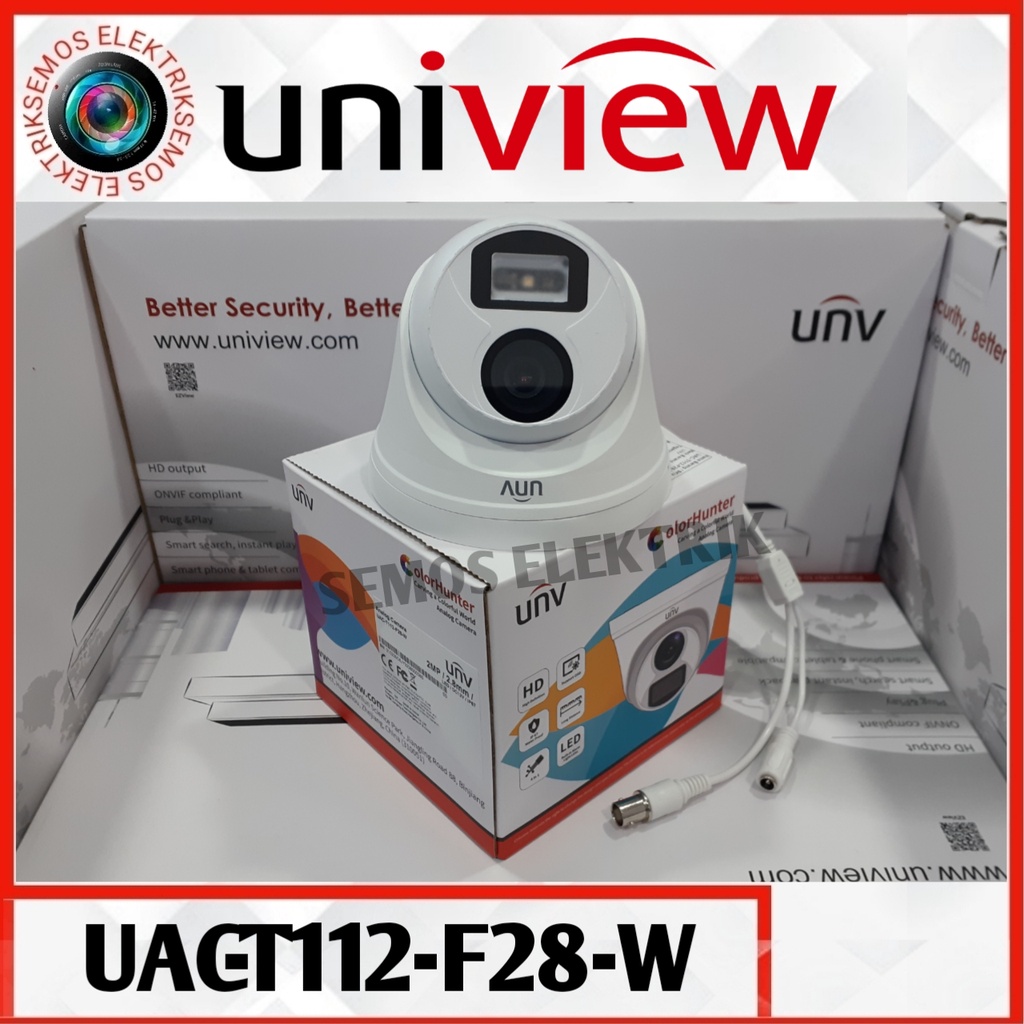 Jual CAMERA CCTV INDOOR 2MP FULL COLOR HUNTER UAC-T112-F28-W UNIVIEW | Shopee Indonesia