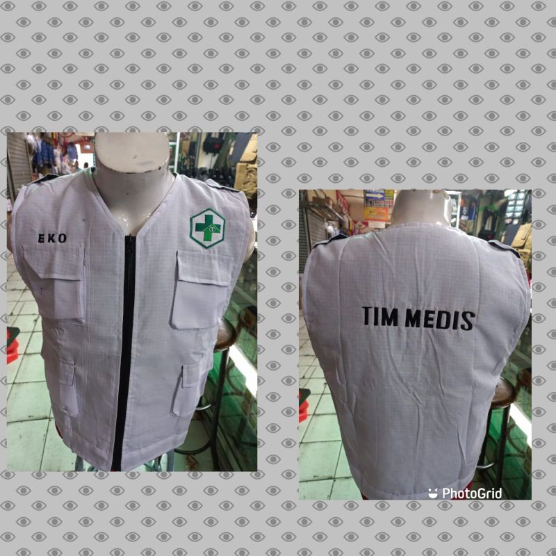 Jual rompi tim medis putih#rompi puskesmas putih#rompi idi putih ...