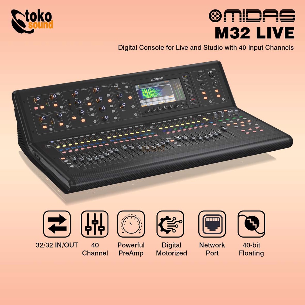 Jual Midas M32 LIVE 40 Channel Digital Mixer | Shopee Indonesia