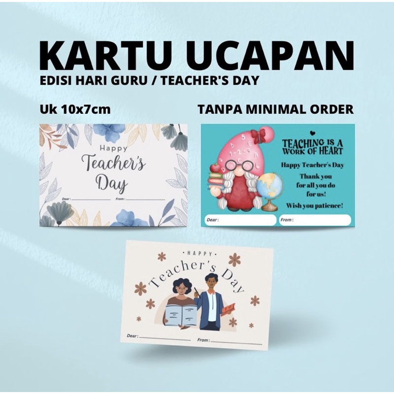 Jual TEACHERS DAY CARD/KARTU UCAPAN HARI GURU | Shopee Indonesia