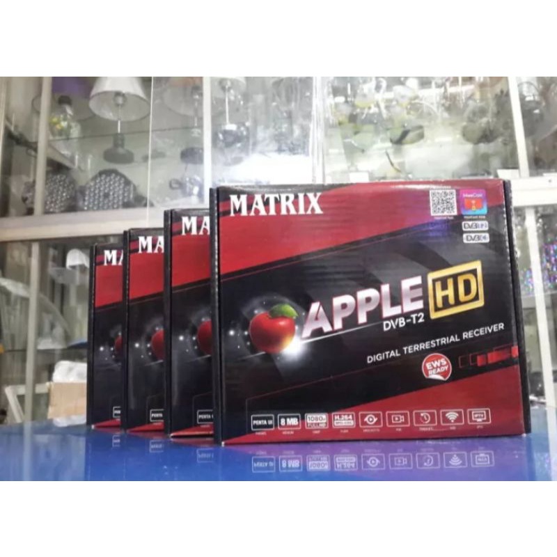 Jual SET TOP BOX STB MATRIX APPLE MERAH ALAT MERUBAH TV ANALOG JADI ...