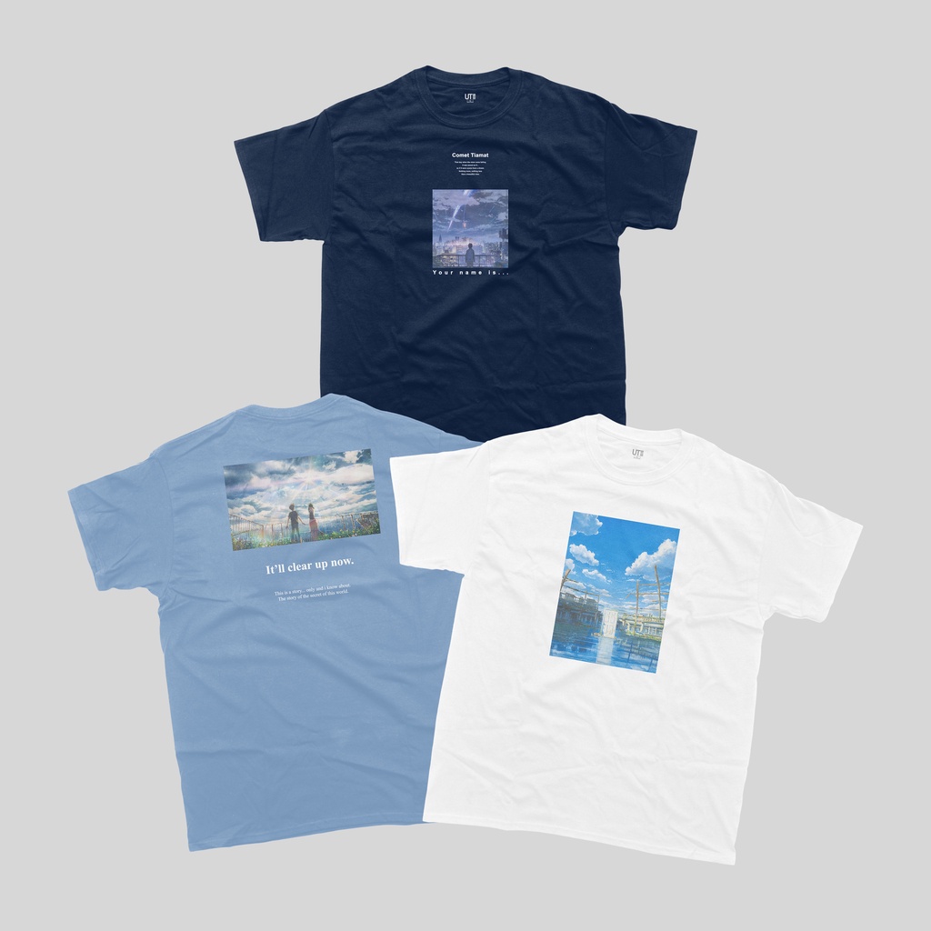 Jual [KAOS ANIME] UNIQLO X MAKOTO SHINKAI | UNIQLO | KIMI NO NAWA ...