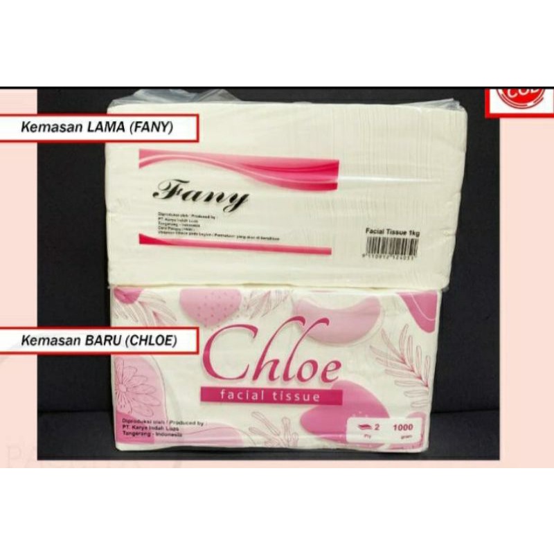 Jual Tissue Facial 1000 gram isi 1.200 lembar, putih halus, lembut ...