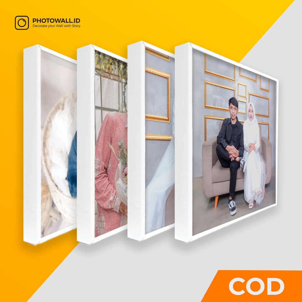 Jual [Paket 4 Foto] Cetak Foto + Bingkai Fiber Block Tebal 8r 20x20cm ...