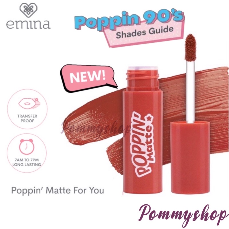Jual Emina Poppin Matte 4.5g | Poppin Matte The 90S Edition | Lip Cream ...